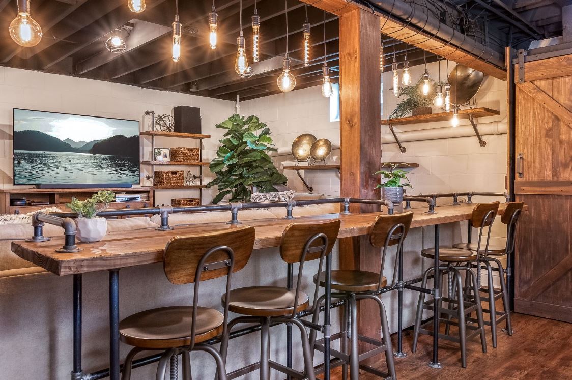 Urban Loft Basement | Marlton NJ | Distinctive Interior Designs